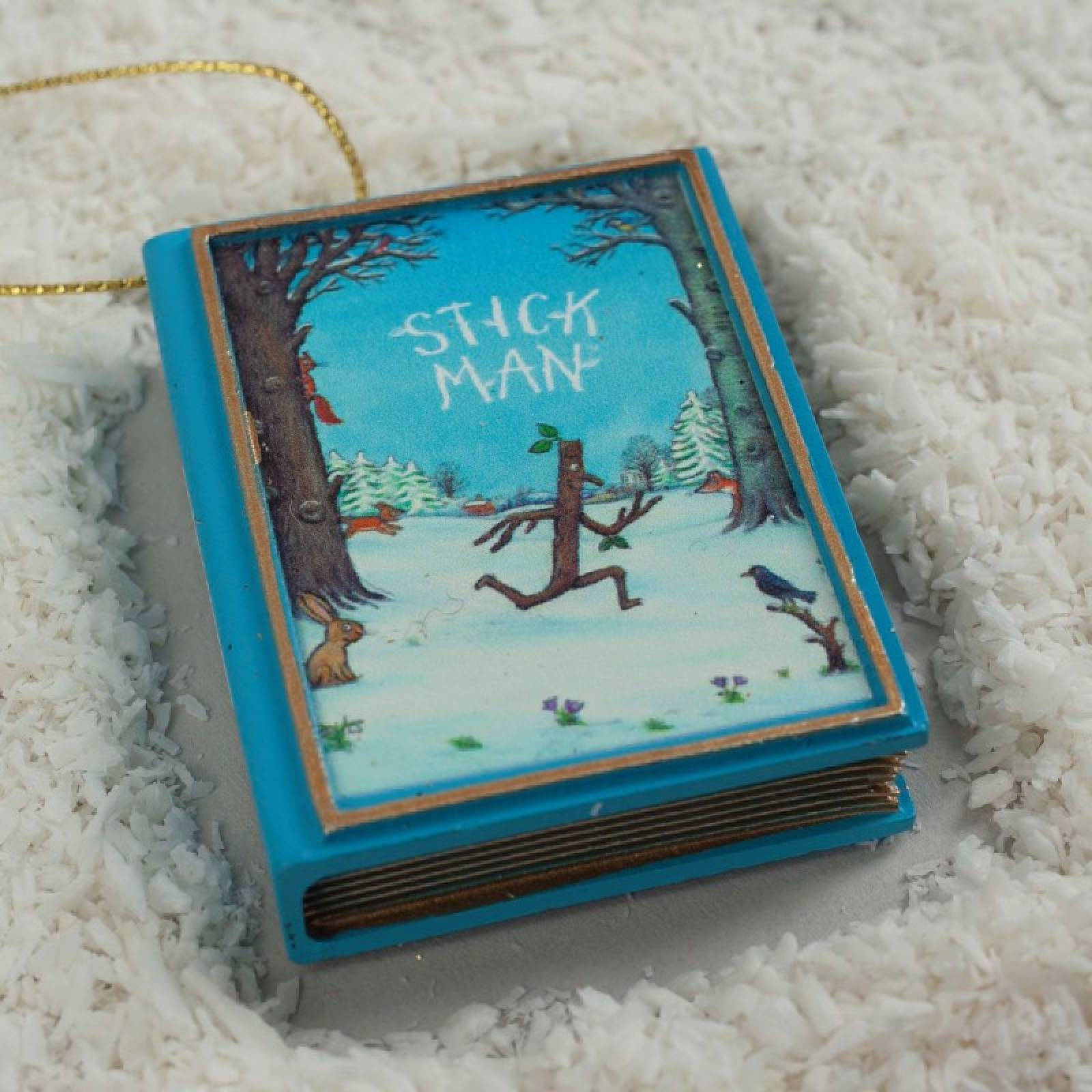 Resin Stick Man Book Hanging Christmas Decoration