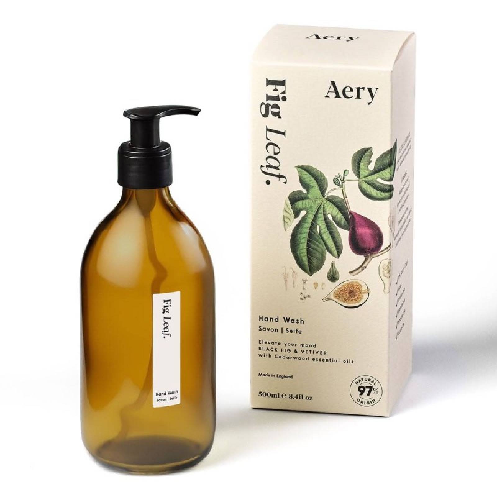 Fig Leaf Hand Wash In Amber Glass Bottle 500ml By Aery