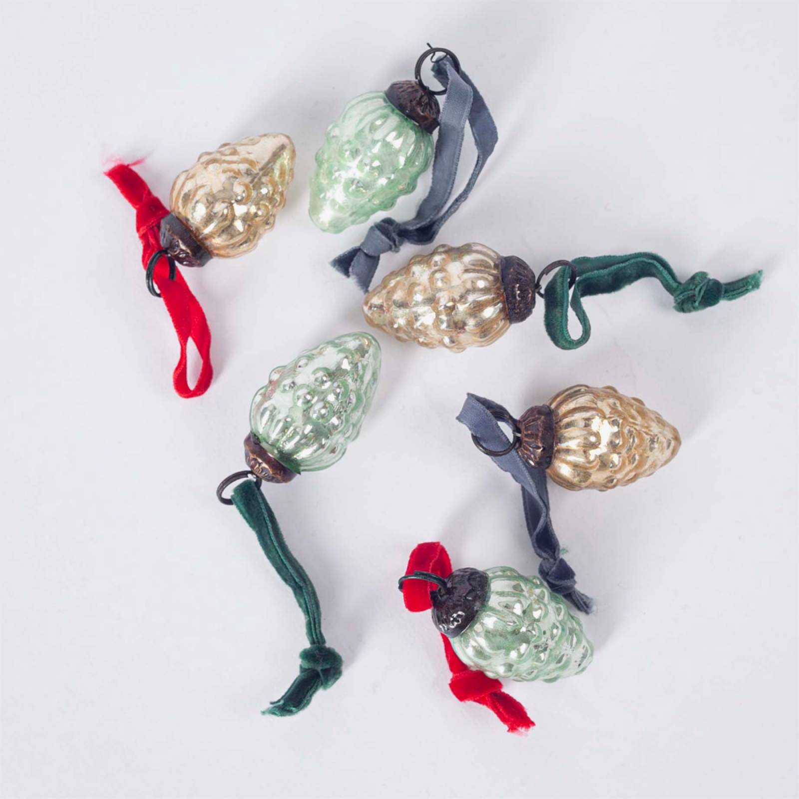Glass Mini Gold Grapes Christmas Bauble Decoration
