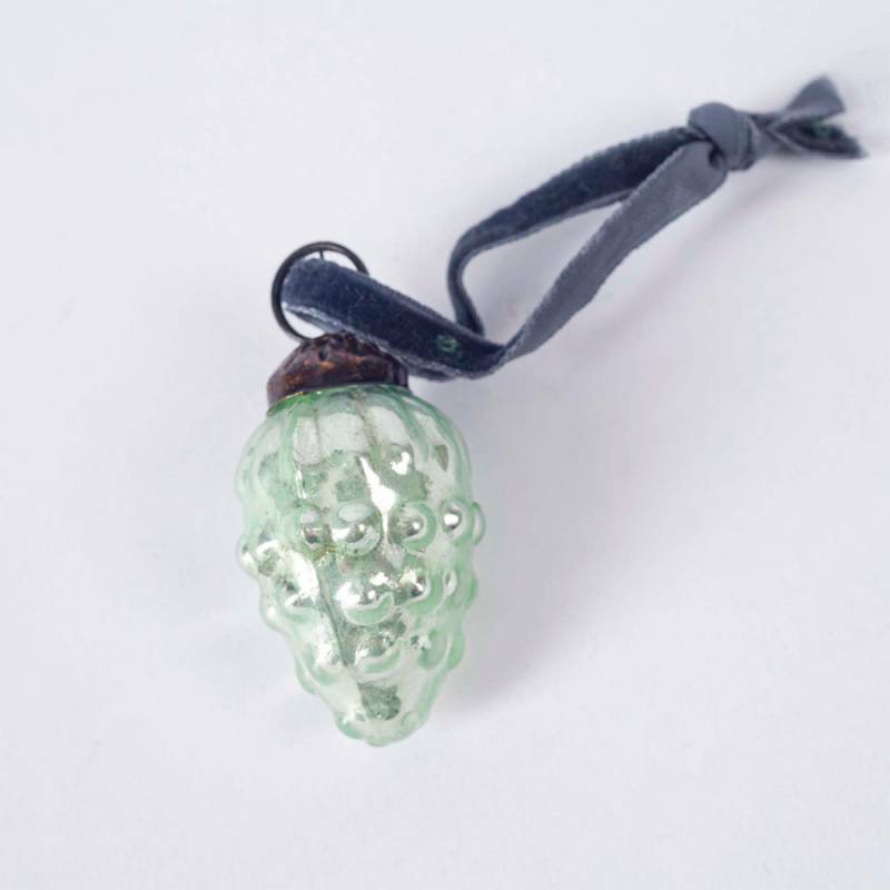 Glass Mini Green Grapes Christmas Bauble Decoration